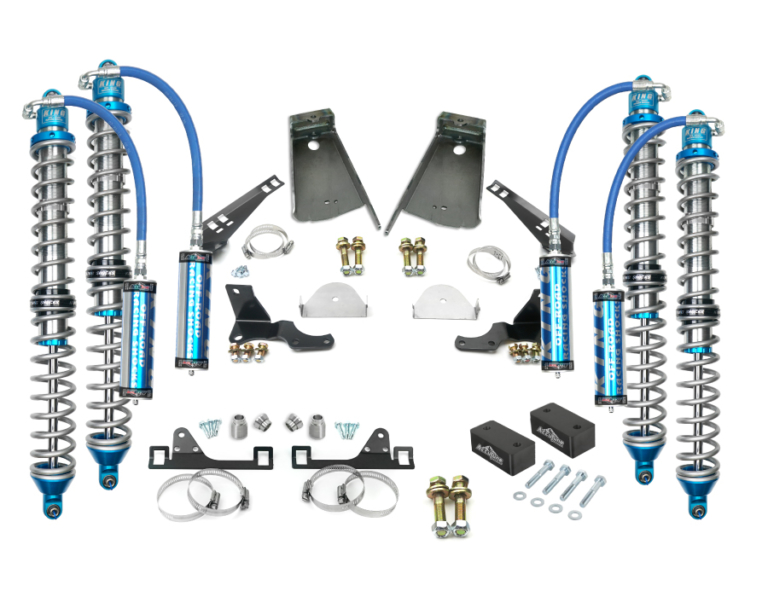Front & Rear- Weld On Jeep JL 2.5 Coilover Bracket Kit w/Shocks - King ...