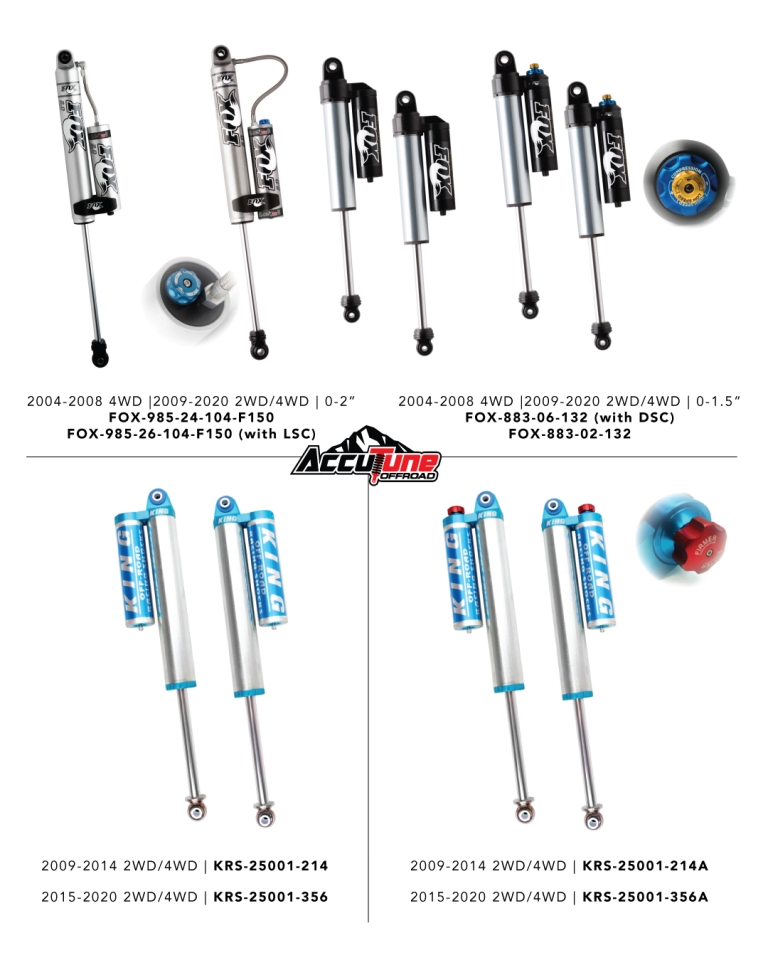 2014-2020 Ford F150 Shock Package - CUSTOM BUILD - AccuTune Off-Road